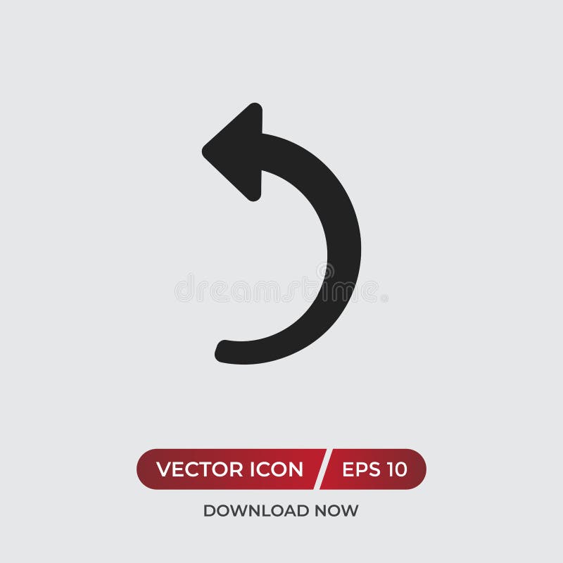Back Arrow Vector Icon in Modern Design Style for Web Site and Mobile ...