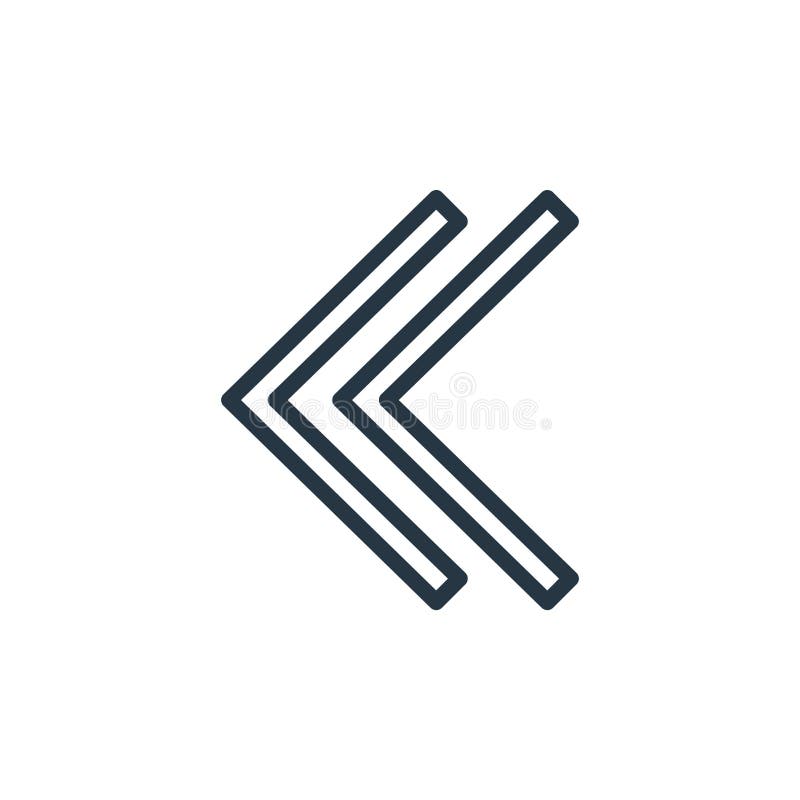 Back Arrows Icon Vector from Arrow Concept. Thin Line Illustration of ...
