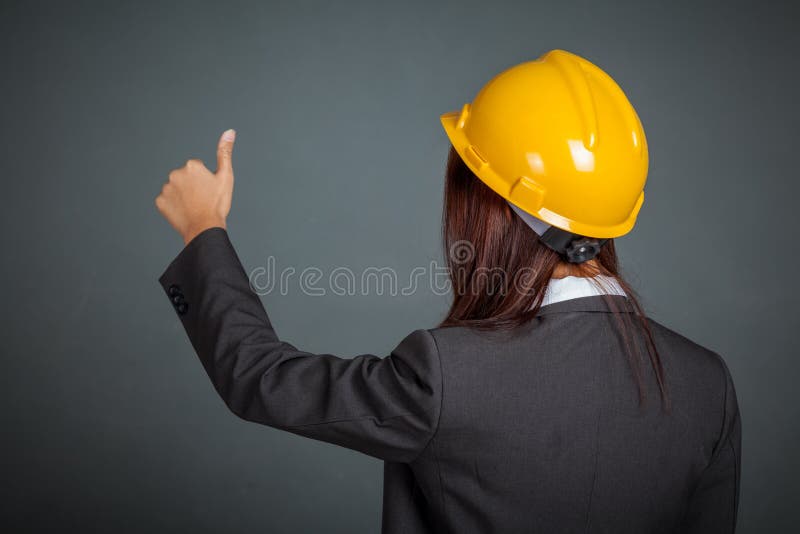Back Asian Engineer Girl Show Thumbs Up Stock Photos - Free & Royalty ...