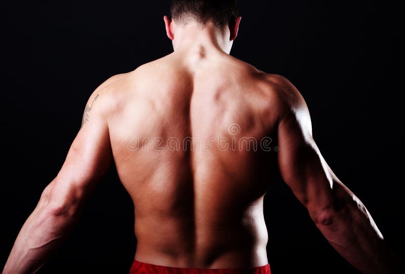 Back of Attractive Sportsman Stock Photo - Image of lifestyle, active ...