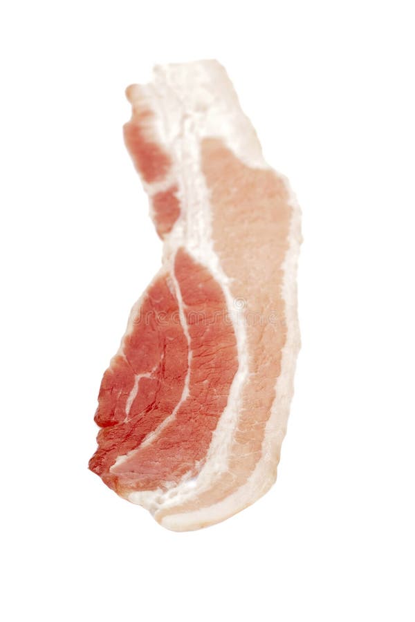 Bacon rasher stock image. Image of slice, isolated, white - 7075757