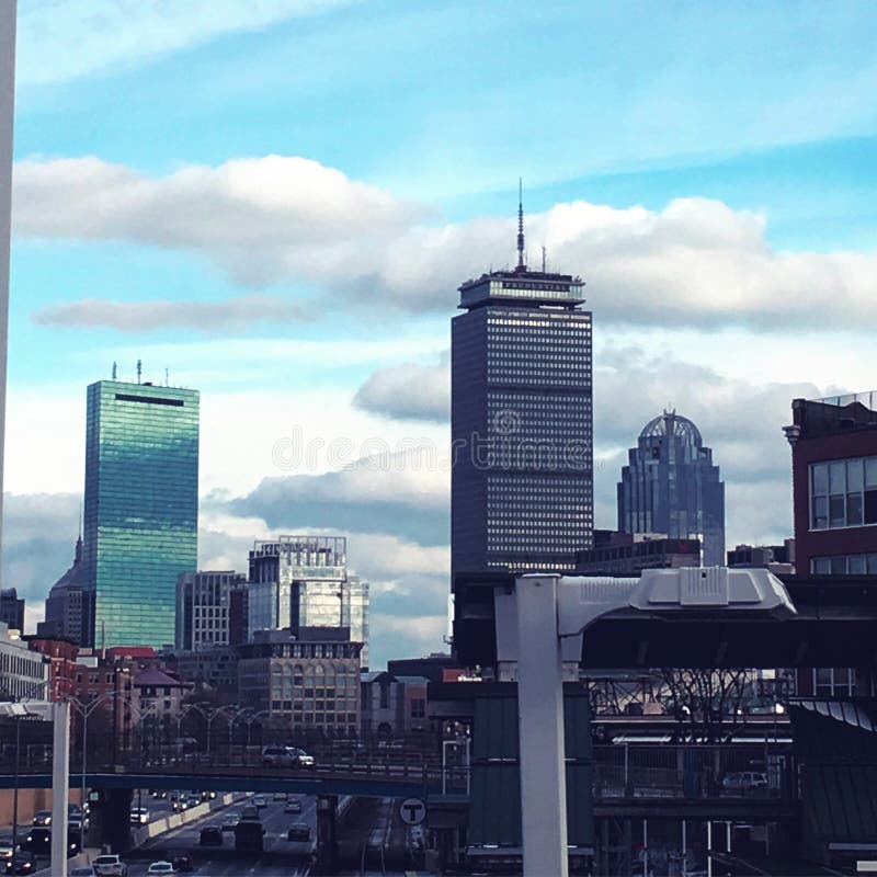 Boston Back Bay Skyline stock image. Image of buildings - 19269389