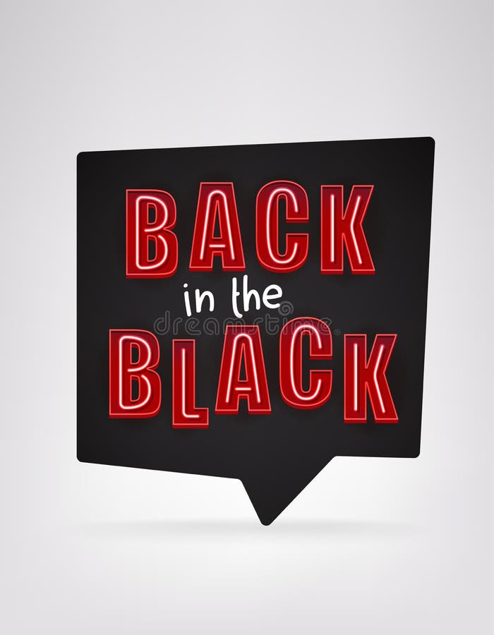 Back in the Black Message. Black Friday Stock Vector - Illustration of ...
