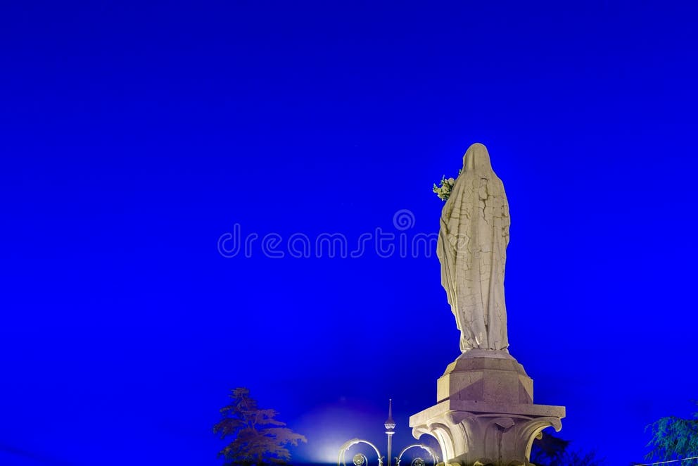 Back of the Blessed Virgin Mary Stock Image - Image of statue, blessed ...