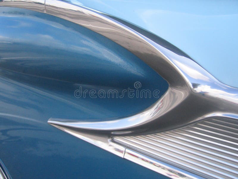 Back of blue classic car stock image. Image of vehicle - 273740131