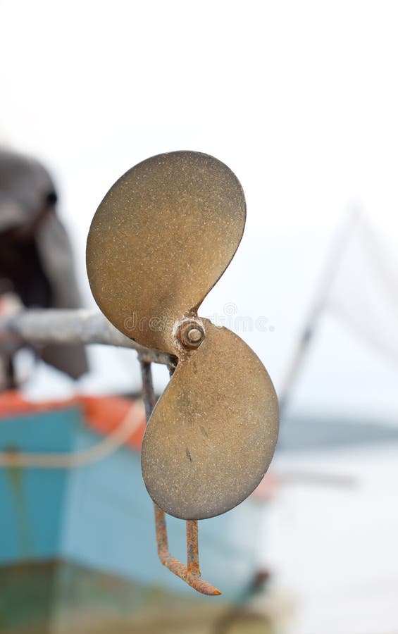 The Back of Boat Propeller. Stock Photo - Image of corrosion, propeller ...