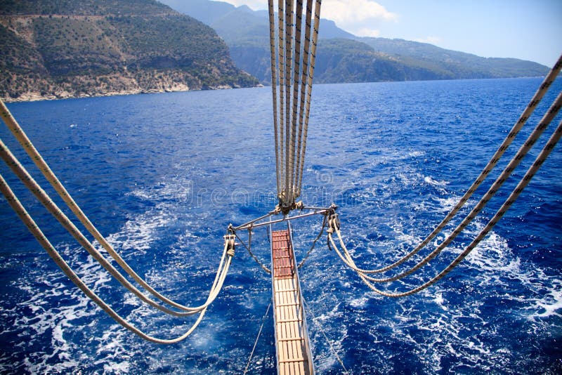 Back of a boat in sea stock image. Image of summer, ferry - 102498329
