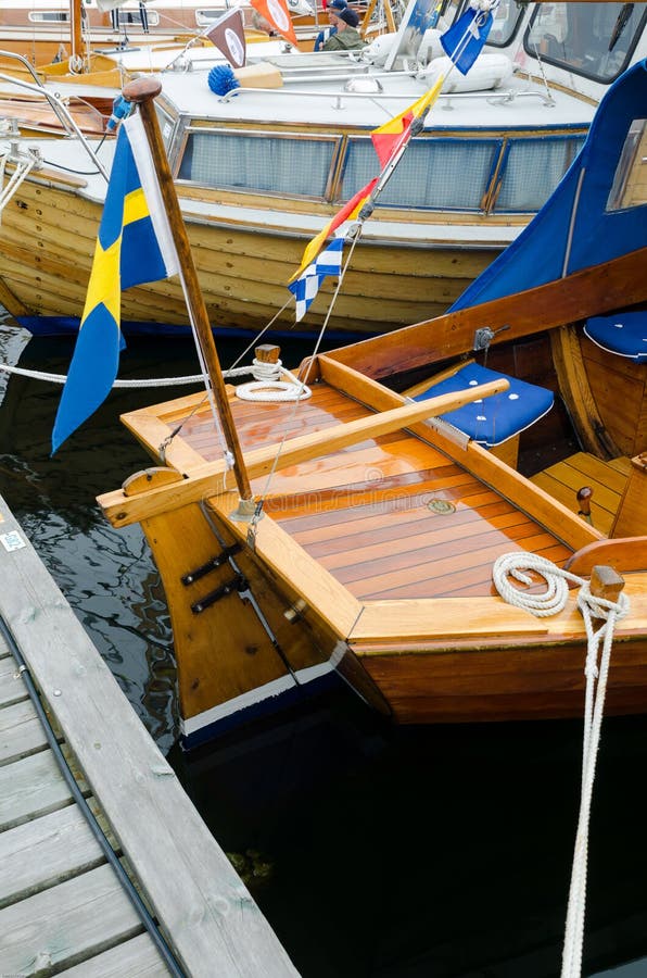 Back of a boat of wood stock photo. Image of tiller, beutiful - 60862696