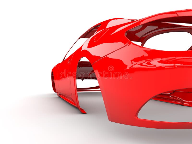 Red body car stock illustration. Illustration of machine - 37108419