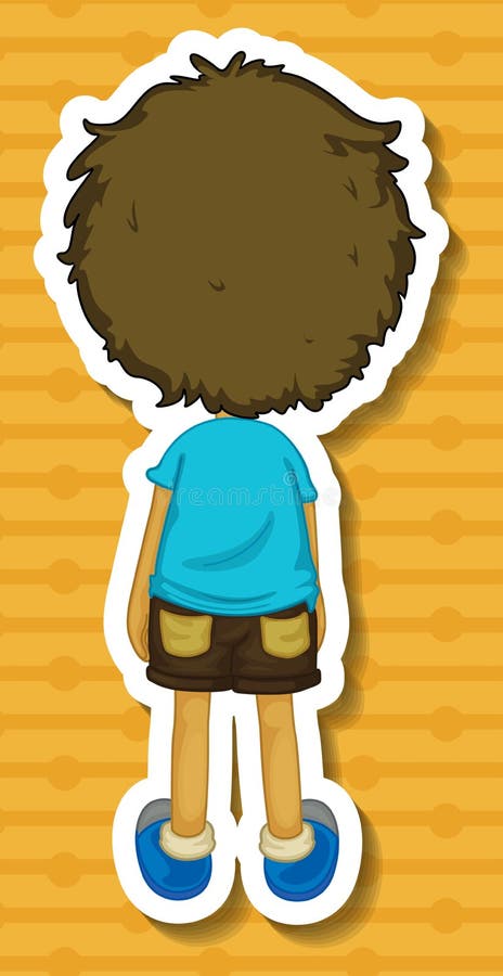 Kid Standing Back View Stock Illustrations – 243 Kid Standing Back View ...