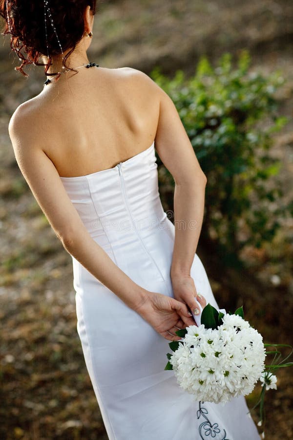 Back of the bride stock image. Image of bride, nature - 7905527