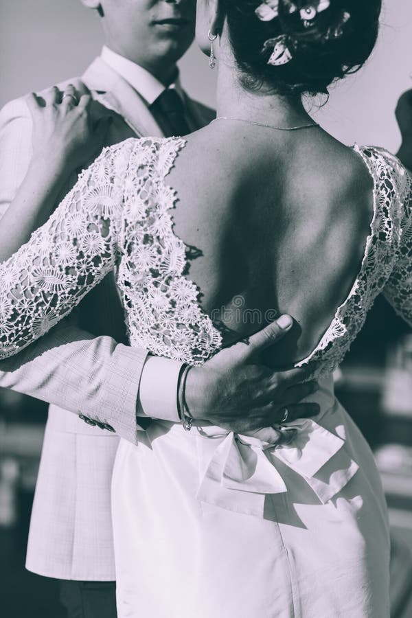 The back of the bride stock photo. Image of back, pair - 64960522