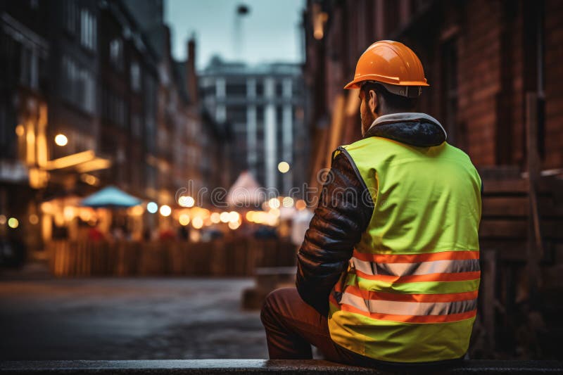 Back Builder, Back View Worker, Construction Architect Manager, Stock ...