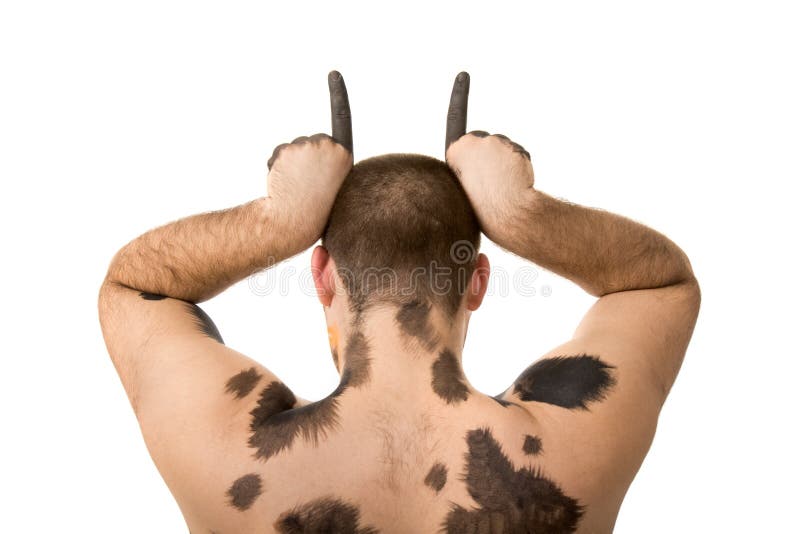 Back of bull man stock photo. Image of isolation, expressing - 7496866