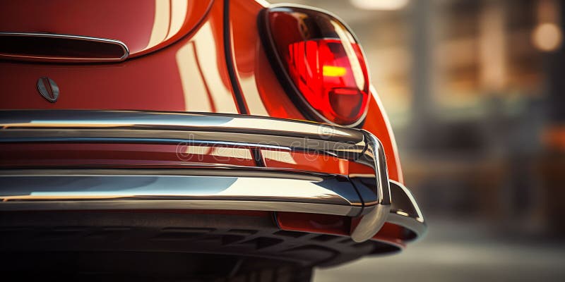 Back Bumper and Back Lights of a Sport Car Stock Illustration ...
