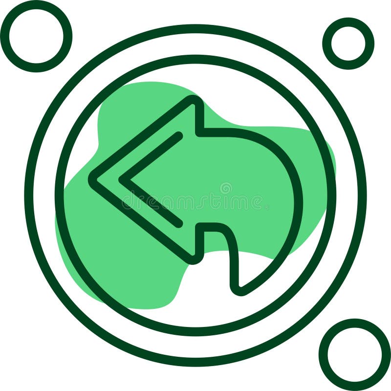 Back Button Outline Vector Icon Stock Vector - Illustration of undo ...