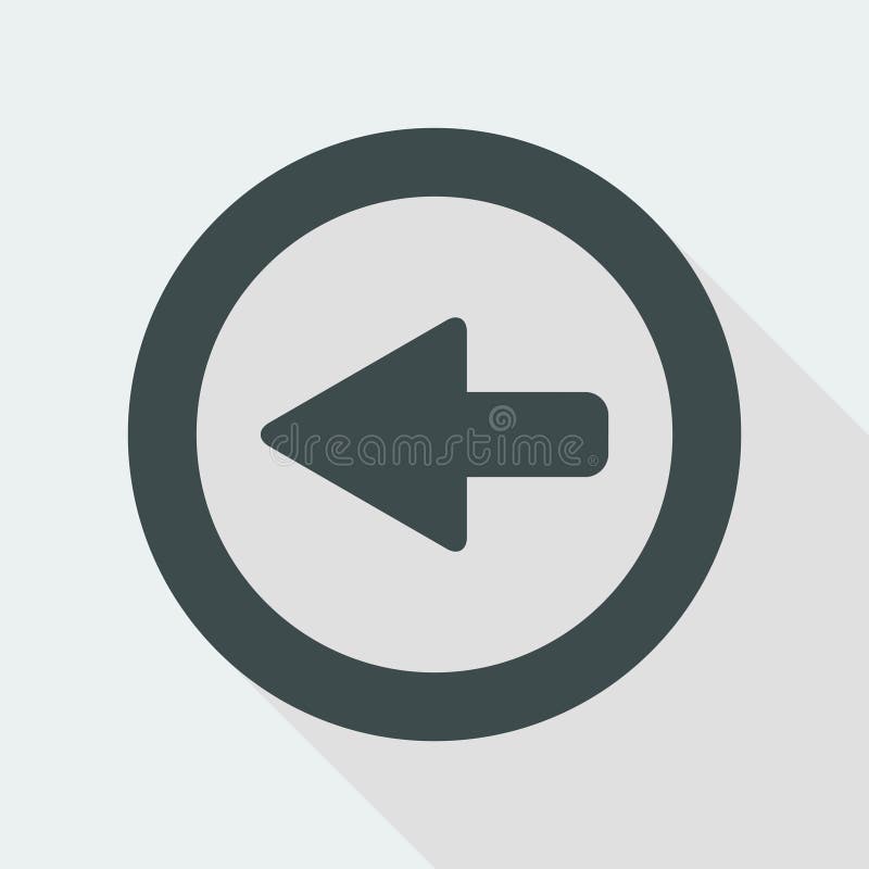 Back Button - Vector Flat Minimal Icon Stock Vector - Illustration of ...