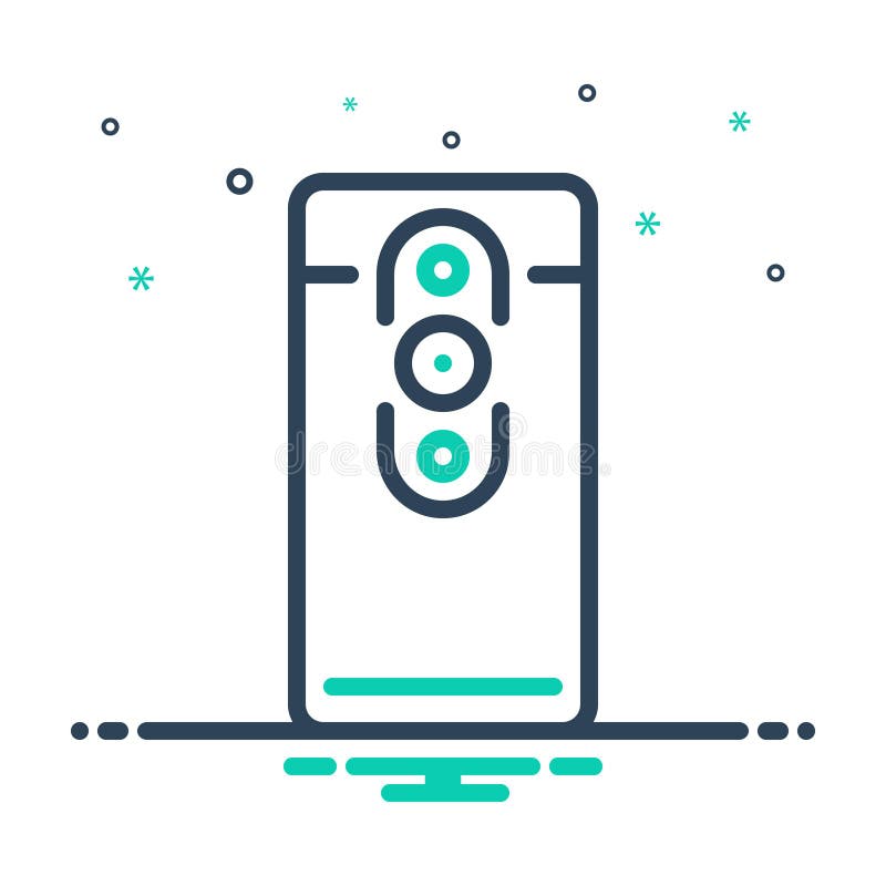 Mix Icon for Back Camera, Camera and Gadget Stock Vector - Illustration ...