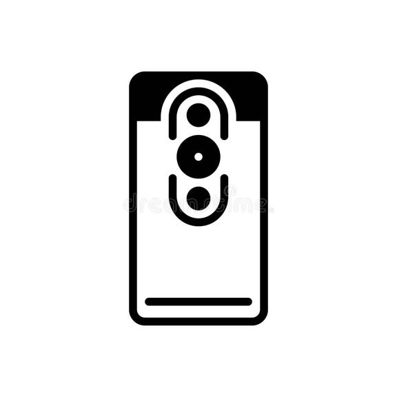 Black Solid Icon for Back Camera, Camera and Device Stock Illustration ...