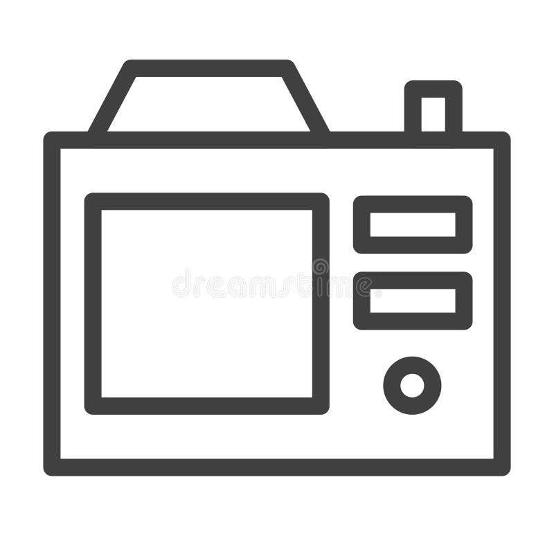 Back Camera Icon Logo with Outline Stroke Vector Design Perfect for Ui ...