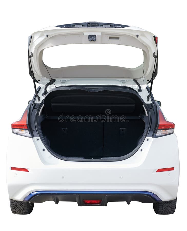 Back car with open trunk stock image. Image of drive - 230033311