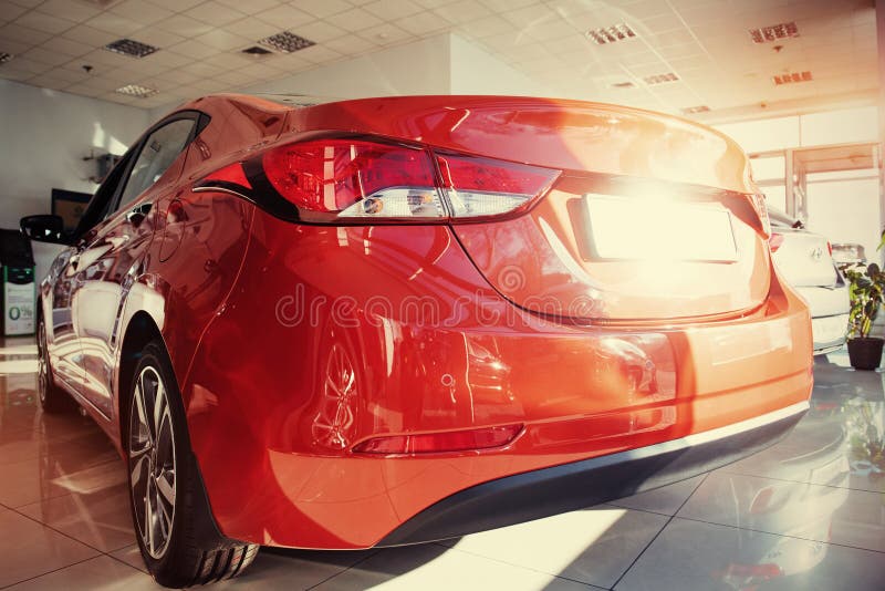 The Back of the Car Sporty Red Stock Photo - Image of nostalgic ...