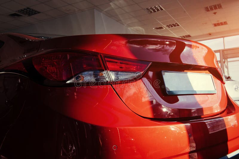 The Back of the Car Sporty Red Stock Image - Image of classic, historic ...