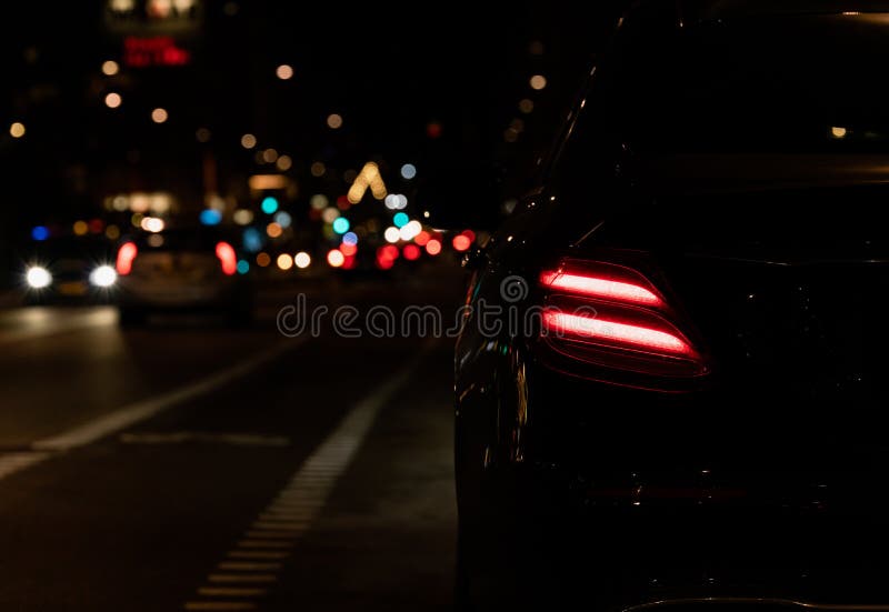 Back of a car and traffic stock photo. Image of blur - 142641962