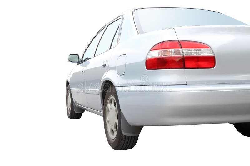 Back Car on White Background. Stock Image - Image of vehicle, motor ...