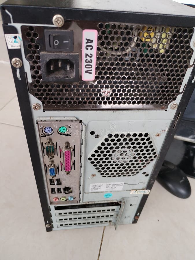 Back case desktop computer editorial photo. Image of workplace - 373545251