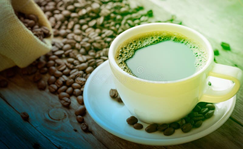 Back coffee and beans stock photo. Image of cappuccino - 74318442