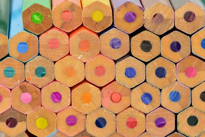 Back of colored pencils stock photo. Image of macro - 233203552