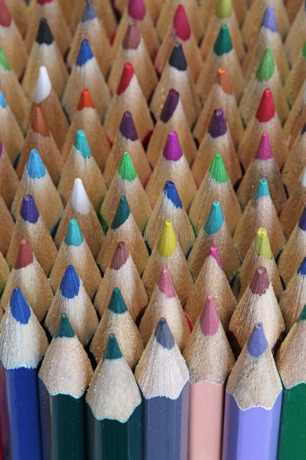 Aligning Colored Pencil Tips Stock Image - Image of tips, creation ...