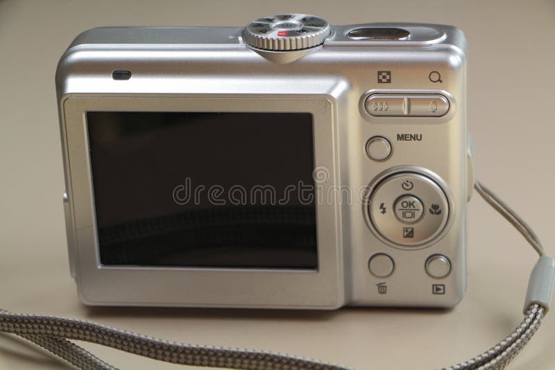 Back of a Compact Digital Camera Stock Photo - Image of electronic ...