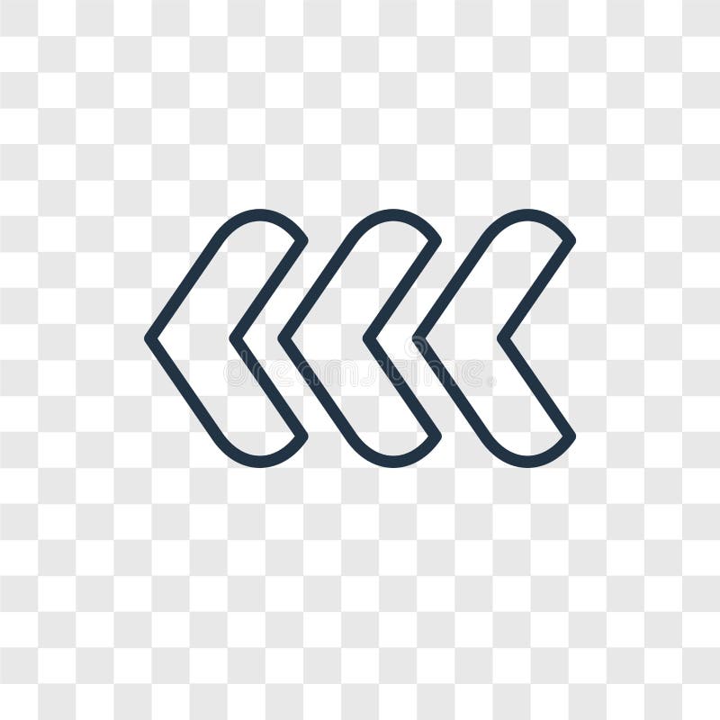 Back Concept Vector Linear Icon Isolated on Transparent Background ...