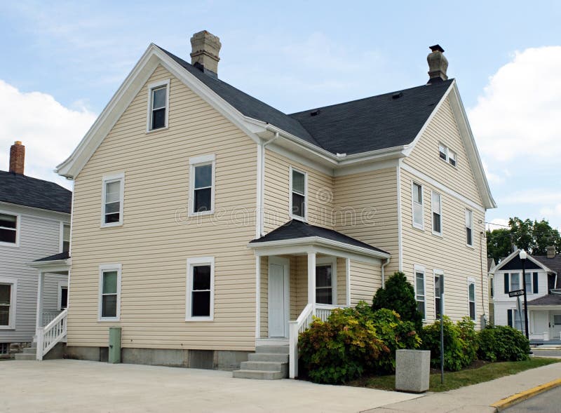 Back Corner House stock photo. Image of chimney, clouds - 15427116