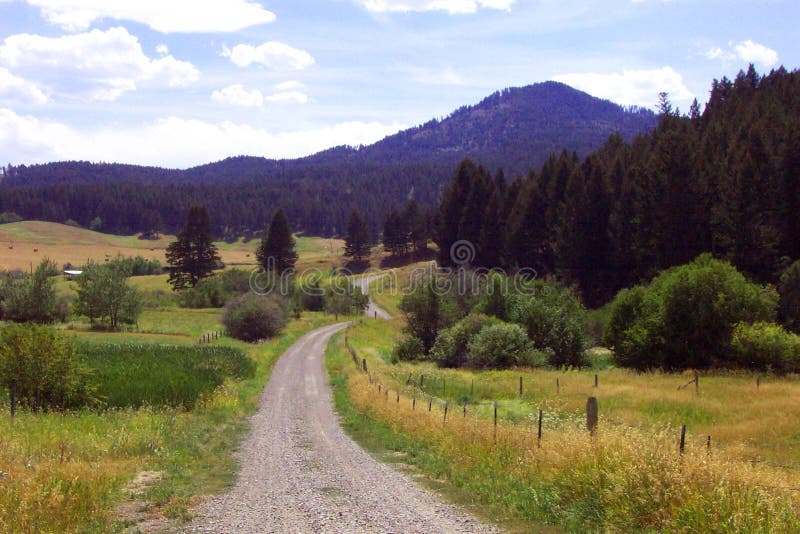 Back Country Road stock photo. Image of gravel, fence - 1516292