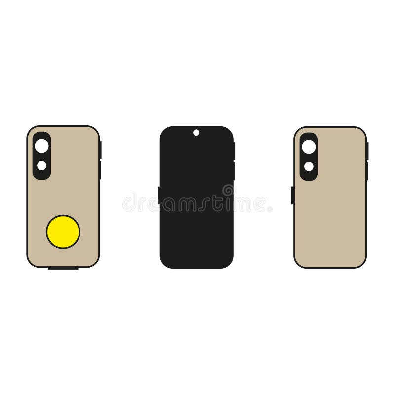 Back Covers Set. Phone Cases. Telephone Sign. Vector Illustration ...