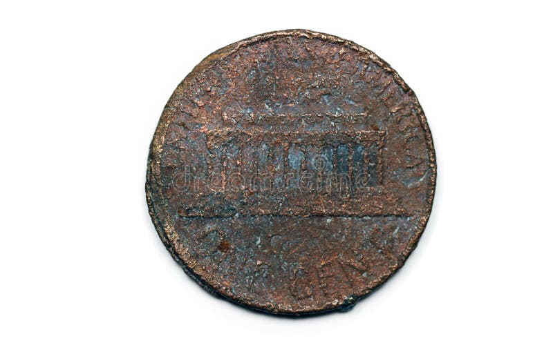 Back Of Dirty Penny Stock Photography - Image: 11753762