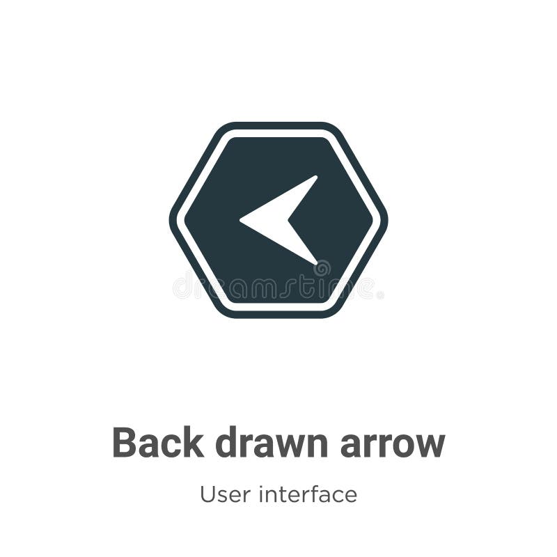 Back Arrow Vector Icon on White Background. Flat Vector Back Arrow Icon ...