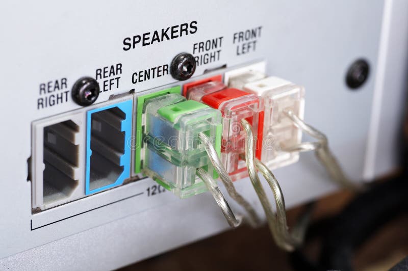 Back of a DVD player stock image. Image of line, theater - 4609625