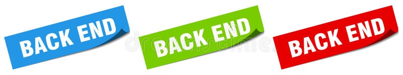 Back End Banner. Back End Speech Bubble Label Set. Stock Vector ...