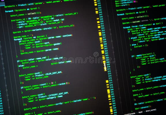 Back-end Coding Workflow of the Web Developing Using Php Language Stock ...