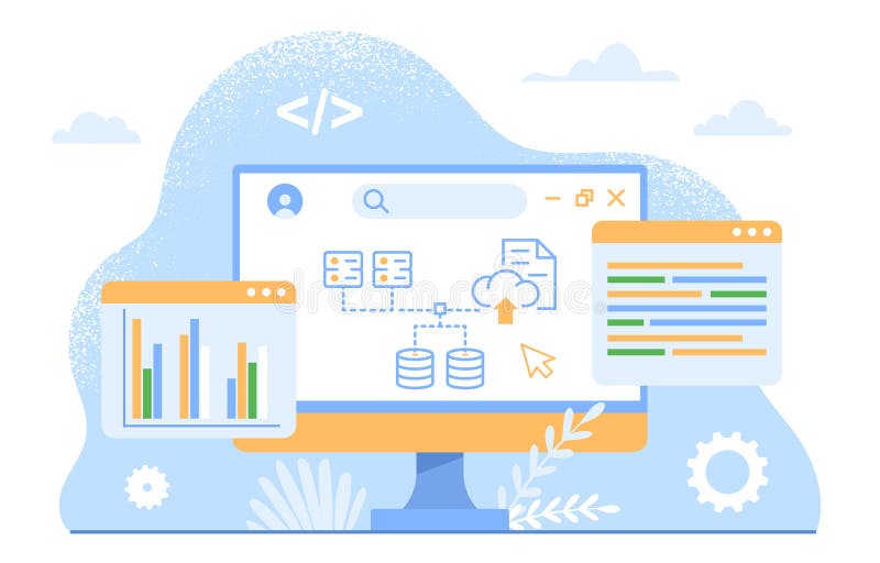 Back End Develop Vector Concept Stock Vector - Illustration of template, development: 288553996