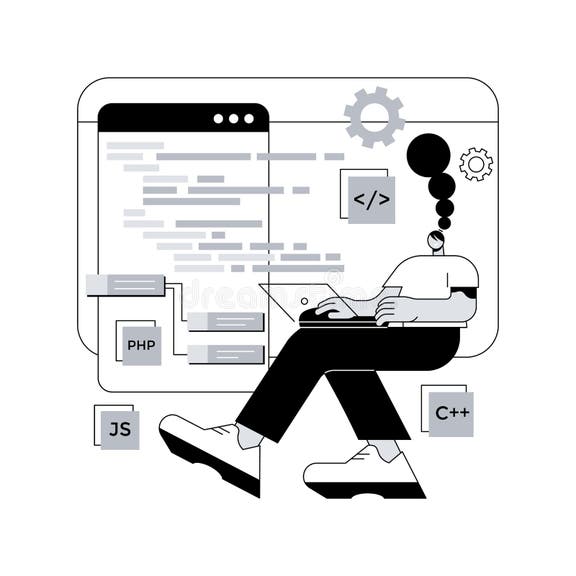 Back End Development Abstract Concept Vector Illustration. Stock Vector ...