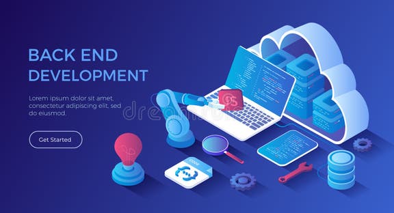 Back-end Development, Coding, Software Engineering, Programming Languages. Server Racks in the ...