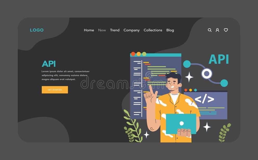 Back-end Development. Coding, Software Engineering or Programming Stock ...