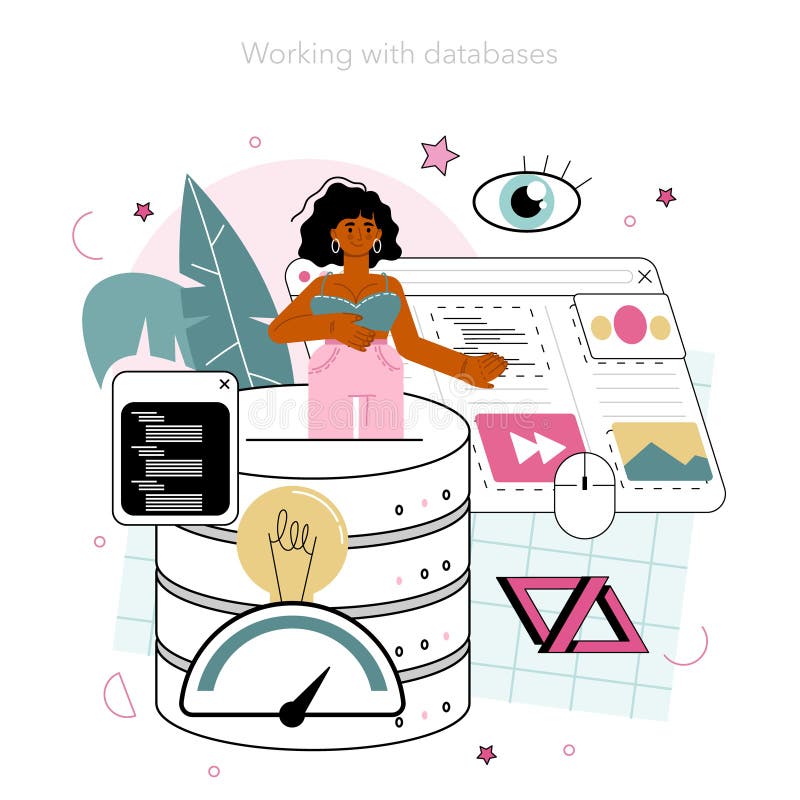 Back End Development Concept. Software Development Process Stock Vector ...