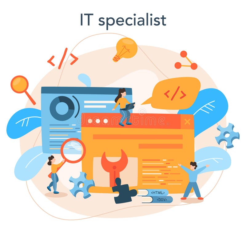 Back End Development Concept. Software Development Process Stock Vector ...