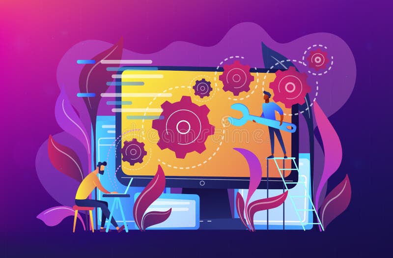 Back End Development it Header or Footer Banner Stock Vector ...